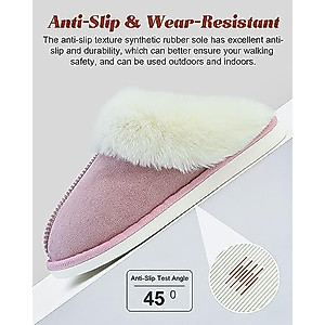 Plush House Slippers for Women Men, Fluffy Soft Warm Home Slippers, Winter House Shoes Indoor and Outdoor, Cloud slippers slides for Women Men