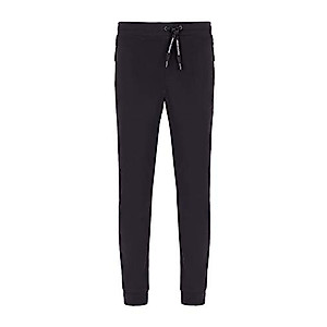 A|X ARMANI EXCHANGE mens Drawstring Jogger With Zip Pockets Casual Pants, Black, Large US