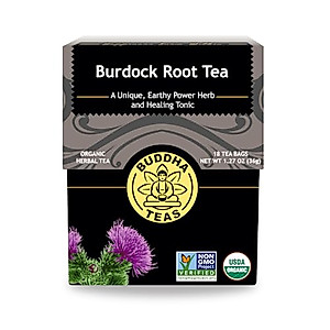 Buddha Teas - Burdock Root - Organic Herbal Tea - For Health & Wellbeing - With Antioxidants, Minerals & Vitamin C - Caffeine Free - 100% Kosher & Non-GMO - 18 Tea Bags (Pack of 1)