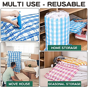 12 Jumbo Vacuum Storage Bags, Space Bags Vacuum Seal Bags for Clothes, Clothing, Comforters and Blankets