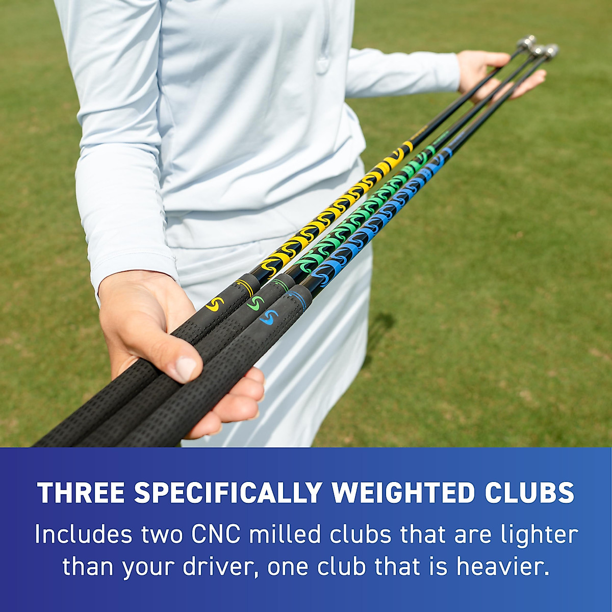 SuperSpeed Golf Ladies Golf Training System, Yellow, Green, Blue, Ladies Training System (SSLS)
