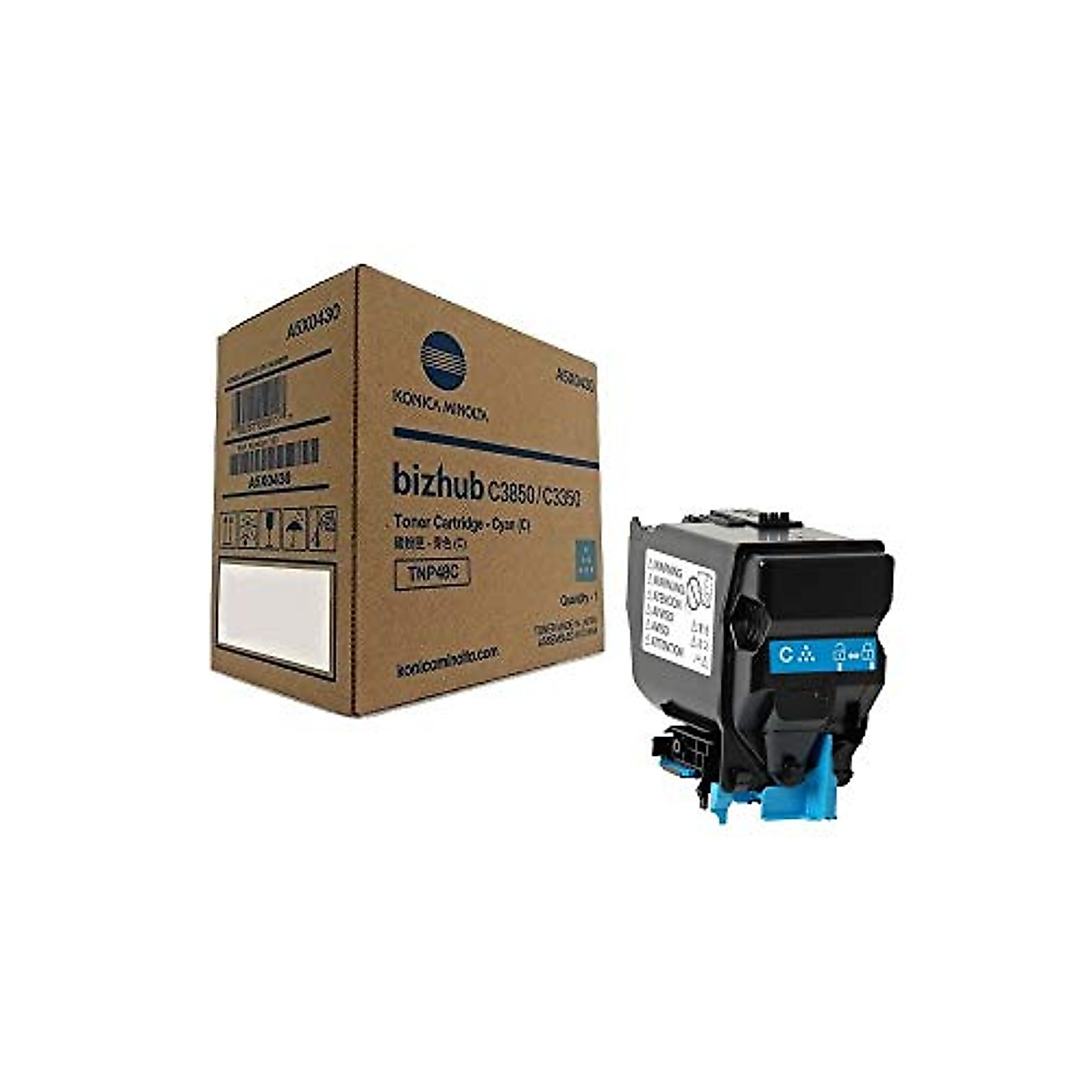 Konica Minolta TNP48C A5X0430 Bizhub C3350 C3850 Toner Cartridge (Cyan) in Retail Packaging