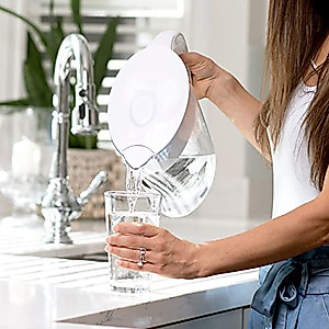 Santevia MINA Alkaline Water Filter Pitcher | Water Filtration System | Chlorine and Lead Filter | Water Purifier Pitcher | Home Water Filtration Pitcher | 9-Cup at Home Water Filter | Made in Canada