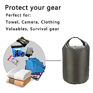 Coherny 5L/20L/50L Waterproof Dry Bag Roll Top Sack Kayaking Rafting Boating Swimming Dry Organizer Beach Fishing Storage Bag Outdoor Canoe Kayak Rafting Drifting Bag (50L - Dark Green)