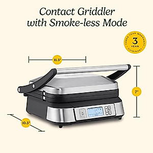 Cuisinart GR-6S Contact Griddler with Smoke-Less Mode