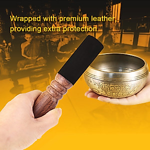 Tibetan Singing Bowl Mallet, 6.8in Tibetan Singing Bowl Stick Buddhism Wooden Striker, Buddha Sound Bowl Mallet for Meditation Relaxation