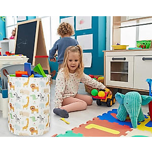 DDBASKET Kids Laundry Hamper Baby Hamper for Nursery Boy and Girl .Animal Hamper Cute Kids Toys Storage Bin Organizer Room Decor for Home(Cute animal)