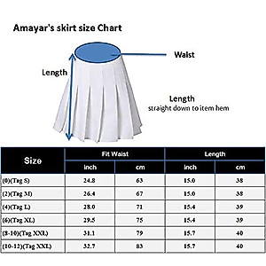 Women Girls 2024 high Waisted Pleated Skater Tennis School Skirt Uniform Skirts A-Black