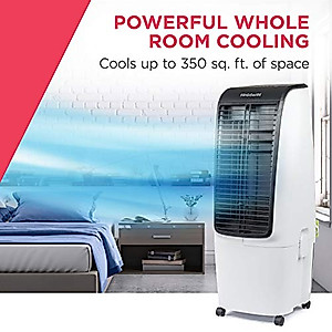 Frigidaire Portable Evaporative Air Fan and Humidifier| Portable Air Conditioner Cools up to 640 Square Feet | Personal Indoor Swamp Cooler | 600 CFM | Black/White