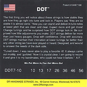 DR Strings Electric Guitar Strings (DR E Drop DDT7-10)