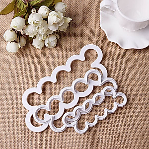 Gum Paste Rose Cutter Cake Decorating - 3Pcs Flower Petal Mold Rose Cookie Cutter Fondant Cutters Flower Cookie Cutters Edible Rose Flower Fondant Tools - Gum Paste Flowers Cake Cutter Plastic Flower