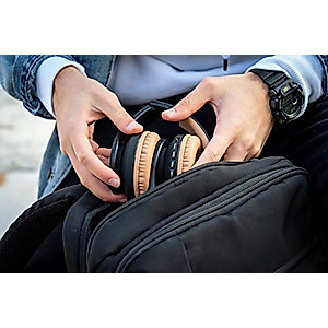 PowerLocus Rose Gold Bluetooth Headphones with Black/Brown Bluetooth Headphones