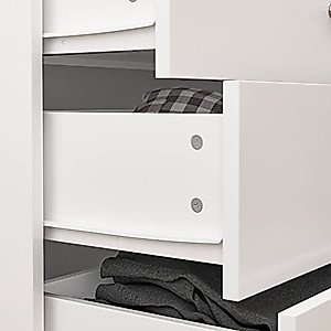Homsee 10 Drawer Double Dresser with Stylish Carved Legs, Modern Wood Dresser Chest of Drawers with Large Storage Space for Bedroom, White (55.1”W x 15.7”D x 35.4”H)