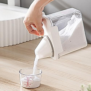 Storage Tank With Measuring Cup, Washing Powder Storage Box, Household Laundry Detergent Storage Bottle, Washing And Care Products Packaging Tank (Color : 1800ML)