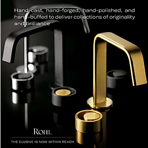 ROHL MICHAEL BERMAN GRACELINE CONCEALED THERMOSTATIC MIXER TRIM PACKAGE ONLY WITH METAL LEVER IN FRENCH BRASS FOR VALVE WITH TEMPERATURE CONTROL ONLY AND WITHOUT VOLUME CONTROL