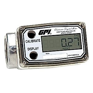 GPI 113900-9501, 03A31GM Aluminum Turbine Fuel Flowmeter, 1-Inch FNPT, 3-50 GPM (11-190 LPM), ±1.5% Accuracy