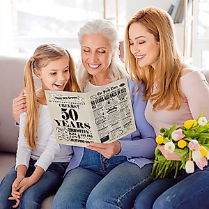 50th Birthday Card, 50th Birthday Gifts for Women Men, 50th Birthday Decorations for Him Her, Big Birthday Cards for 50 Year Old Daughter Son, Back in 1974 Birthday Card for Husband Wife Friends