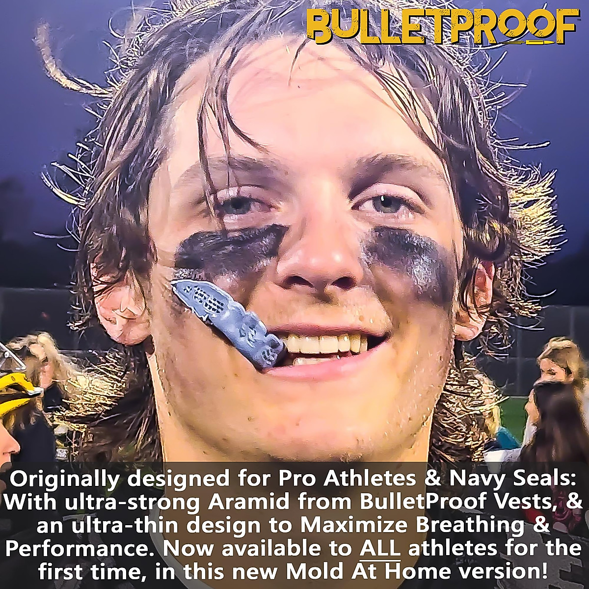 Bulletproof: World’s Thinnest Most Breathable Mouthguard is 3X Stronger. MMA 7v7 & Flag Football Lacrosse Basketball Hockey BJJ Boxing Sports Mouth Guard Grinding Teeth. Men Women Adult Youth Braces