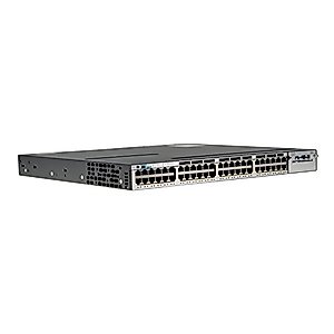 Cisco WS-C3750X-48P-S Stackable 48 10/100/1000 Ethernet PoE+ Ports, with 715W AC Power Supply 1 RU, Ip Base Feature Set(Renewed)