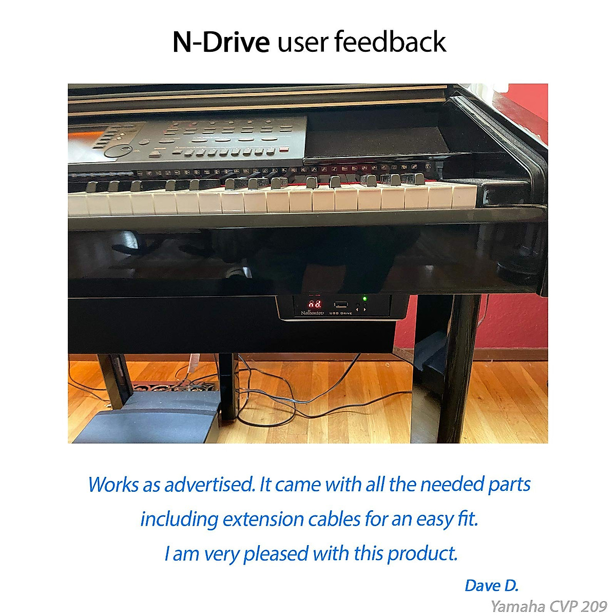 USB Floppy Disk Drive Emulator N-Drive 100 for Yamaha Clavinova CVP 201/202/203/205/207/209