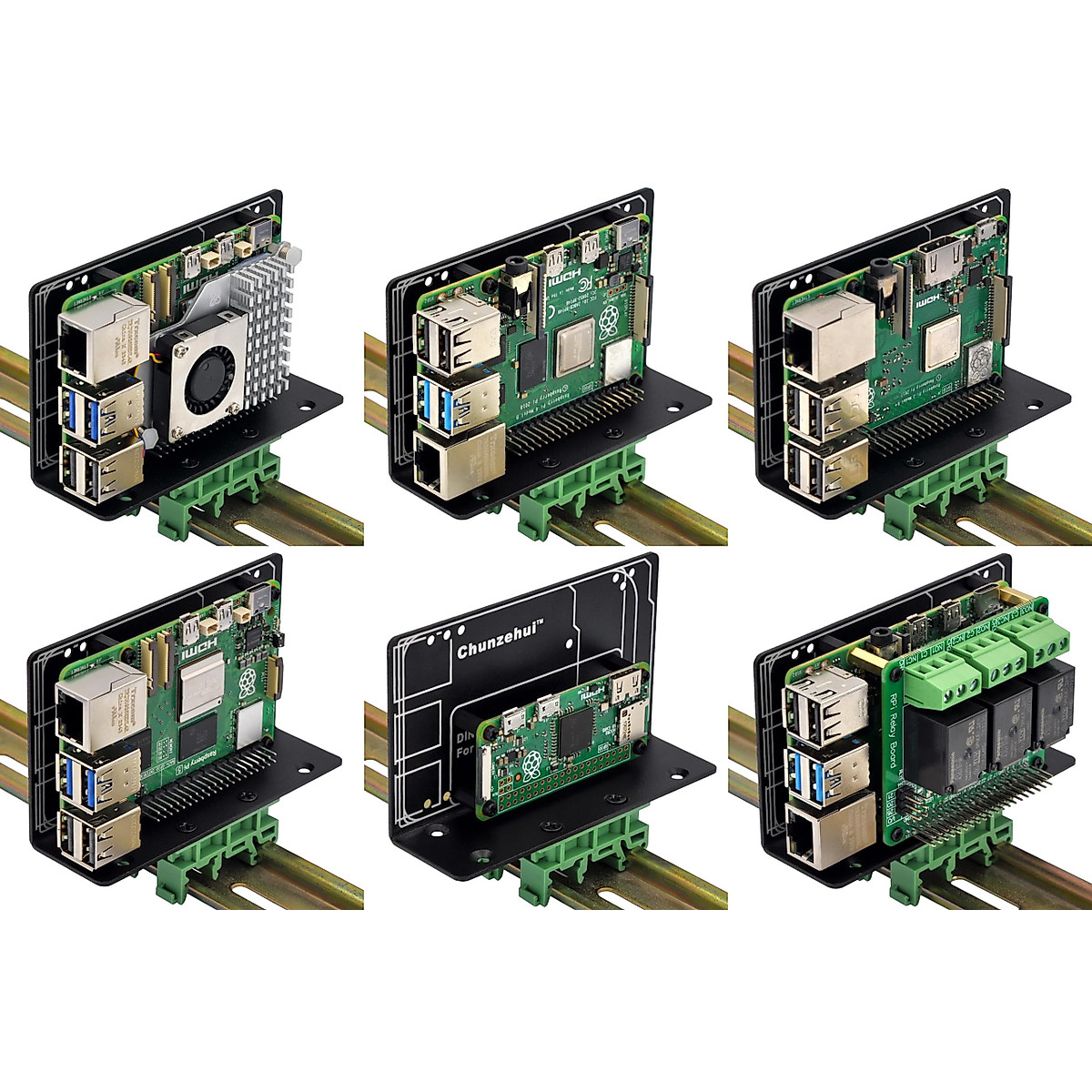 DIN Rail Mount Bracket for Raspberry Pi 1A+ 1B+ 2B 3B 3B+ 4B Zero, UNO Mega-2560 BeagleBone Black