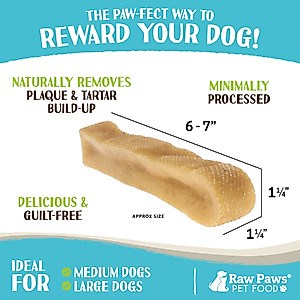 Raw Paws Himalayan Yak Chews for Dogs, Extra Large Chews (4 Count) - Himalayan Cheese for Large Dogs, Yak Bones for Dogs - Yak Milk Bones for Dogs, Dog Cheese Chews Himalayan, Yak Chews for Large Dogs