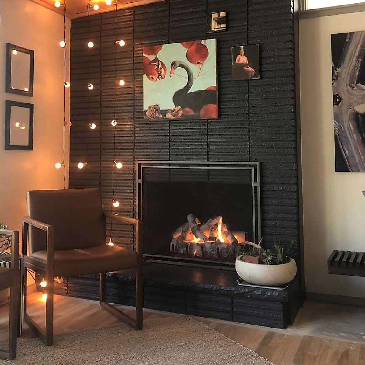 Pilgrim Home & Hearth 18251 Sinclair Single Panel Fireplace Screen, Natural Iron 39”W x 31”H, 21 Lbs