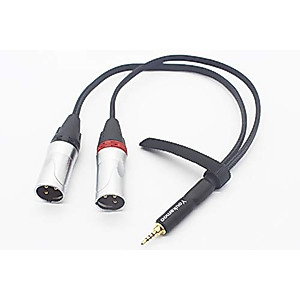 Youkamoo 2.5mm Trrs to Dual XLR Male Cable Balanced Audio Headphone Adapter Cable 1 FT 0.3M