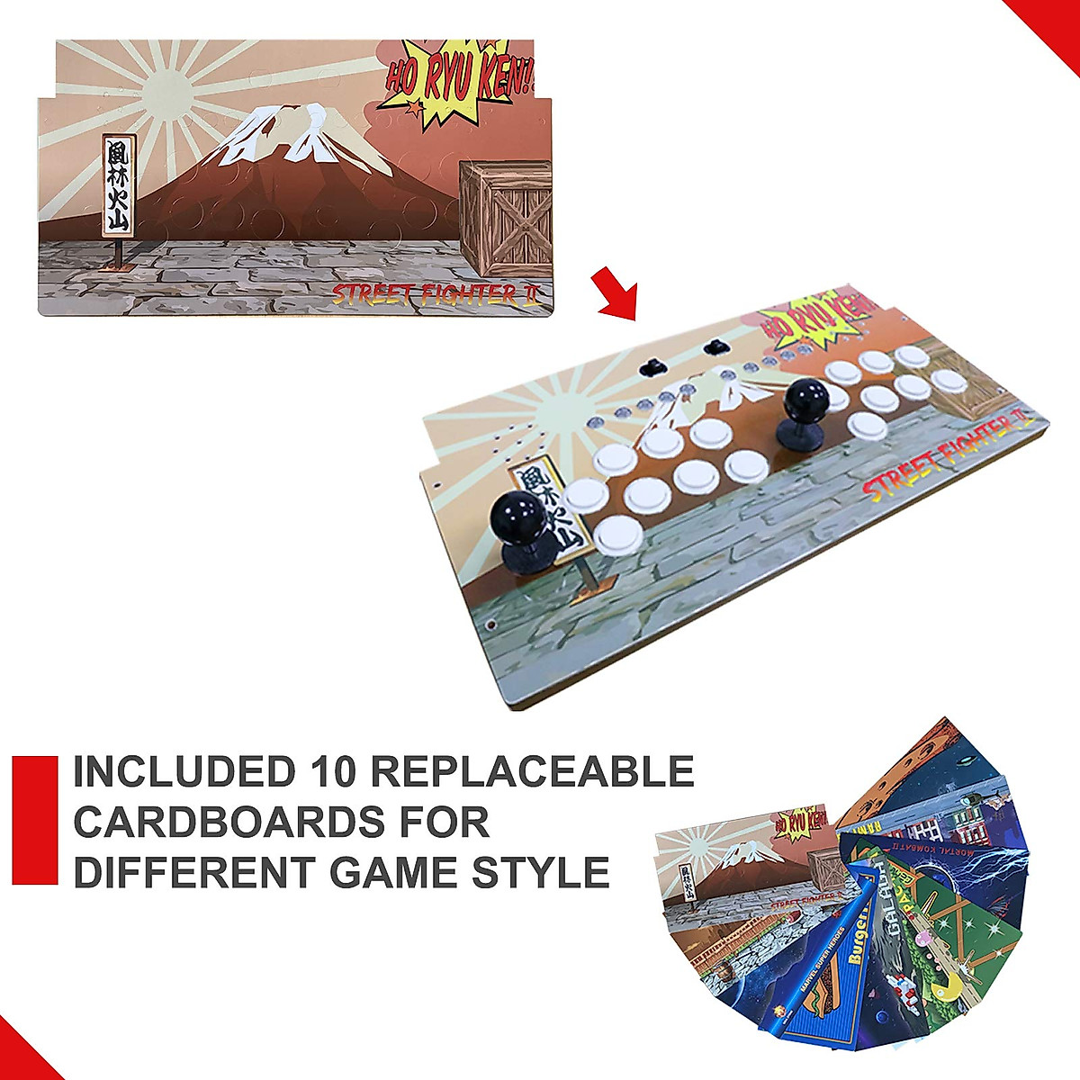 Switch Fighting Stick for Arcade1Up Cabinet, Play Your Switch arcade stick on The Cabinet, Modded Switch Joysticks Specially Designed for Arcade1Up