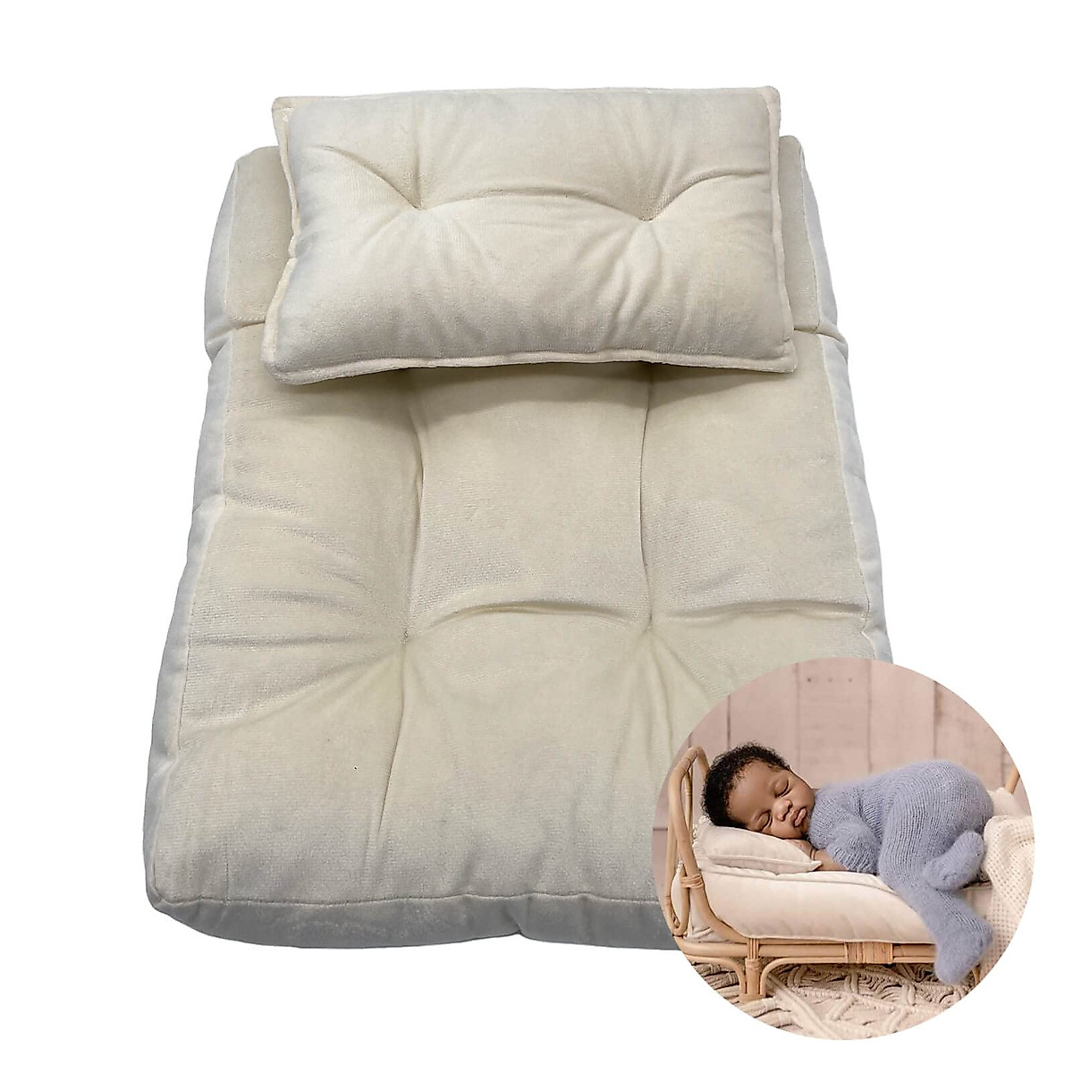 YEPTAME Newborn Photography Props Mini Pillows Baby Pillow for Newborn Photoshoot Posing Pillow Baby Bed Mattress Infant Basket Filler