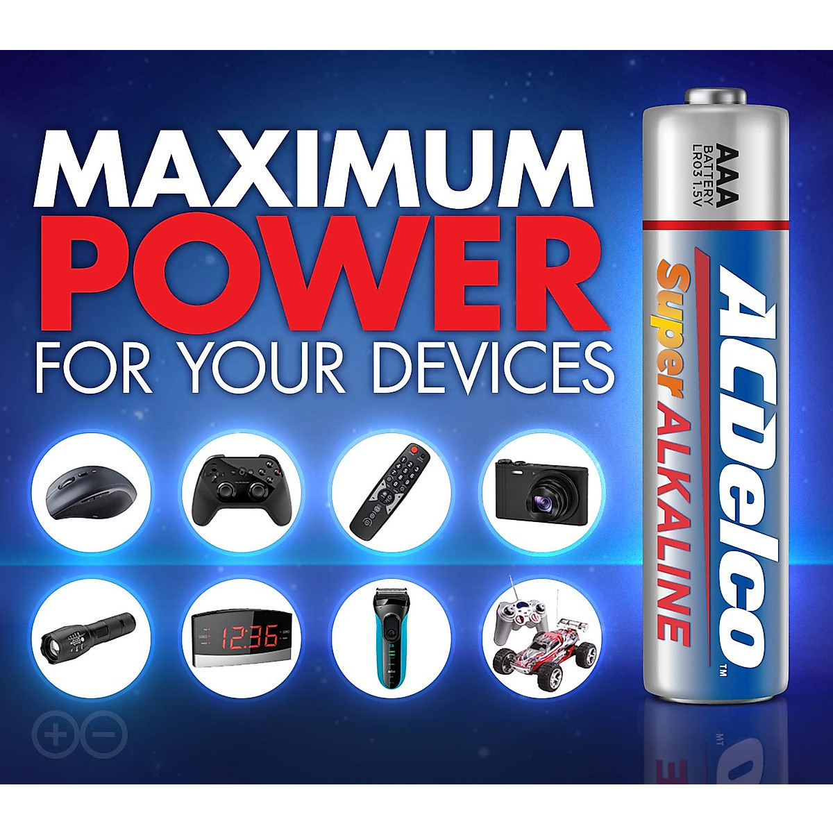 ACDelco 100-Count AAA and AA Batteries | Maximum Power Super Alkaline