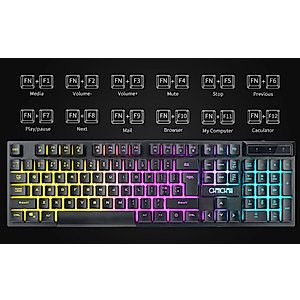 Gaming Wireless Keyboard and Mouse RGB Backlit Rechargeable Battery Gamer Combo Mechanical Feel Anti-ghosting with Side Button for PC Computer Laptop Compatible with Windows Mac Ps4/Ps5 Xbox one