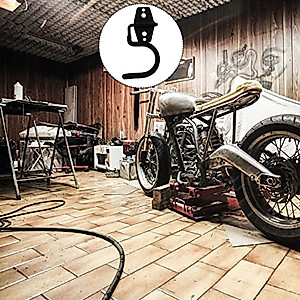 LIFKOME 5Pcs S-Type Wall Mounted Cleaning Tools Organizer Mop Broom Holder Wall Mounted Garage Tool Organizer (Black)