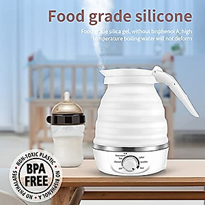 600ml Food Grade handle foldable constant temperature mini kettle water boiler portable hot water electric kettle 120V US plug