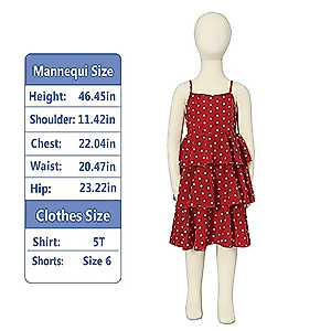 LittleSpring Toddler Girl 3T Black Dress for Girls Polka Dot Dress Spaghetti Strap Tiered Dress Lightweight Cami Dress