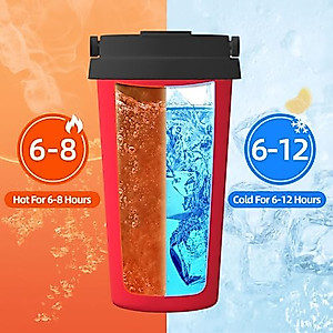 WANGZHAO red stripe. Print Double Wall Stainless Steel Vacuum Insulated Tumbler Cup Home Thermal Cup