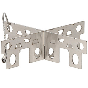 VBESTLIFE Alcohol Stove Cross Stand,Portable Stainless Steel Mini Camping Stove Shelf for Camping Hiking Picnic