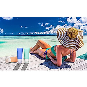 YAMYONE Travel Bottles for Toiletries, Tsa Approved Travel Bottle 3OZ Shampoo Travel Container, BPA Free Leak Proof Travel Tubs Refillable Liquid Travel Accessories for Cometic Shampoo and Lotion Soap