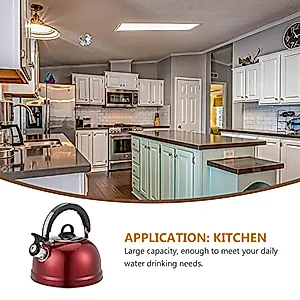 Stainless Steel Tea Pot Stainless Steel Tea Pot Tea Kettle Stovetop Whistling Kettle with Cool Grip Handle for for Kitchen Camping 3 Liter Whistling Stovetop Kettles