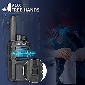 Retevis NR10 AI Noise Cancelling Two Way Radios,Heavy Duty 2 Way Radio with Shoulder Mic,16CH 1200mAh, USB Charging Base, Compact Walkie Talkies for Gift Factory Manufacturing Workshops(4 Pack)