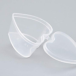 EXCEART 50 Pcs Transparent Heart Shaped Storage Containers Clear Heart Shape Plastic Storage Cases with Lids for Arts Crafts Storage Boxes Plastic Organizers Sewing Supplies Storage