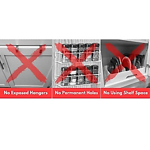 MIDDY CADDY Cabinet Organizer | Optimize Your Cabinet Space | Cabinet Door Organizer | Spice Organizer, Bathroom Accessories, Under Sink Organizers, and More | 2 PK, 8”L x 3.5”H x 2.25”D each