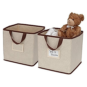 Delta Children 12Piece Foldable Storage Cubes/Bins, Beige
