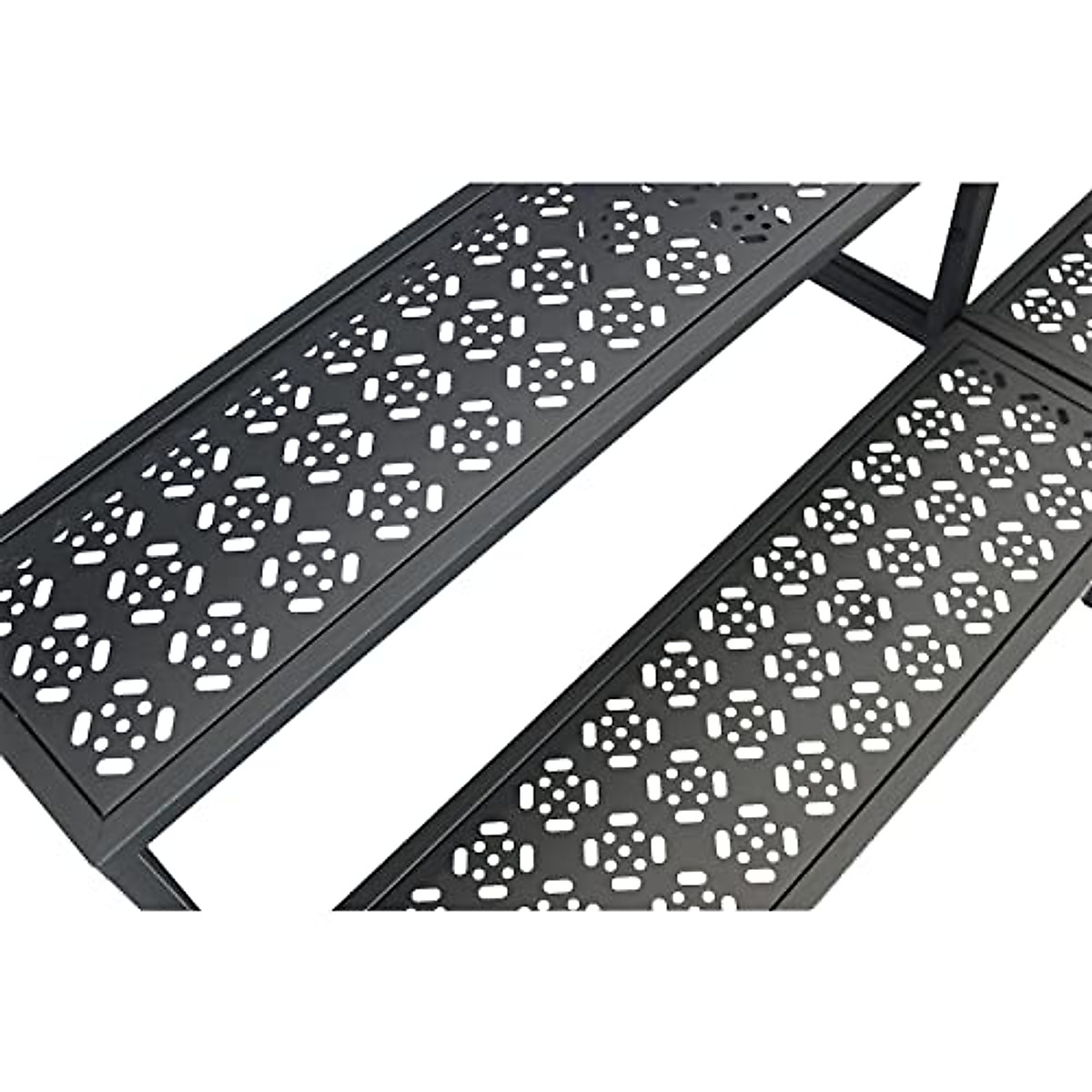 3-Tier Metal Plant Stand Indoor - Tiered Outdoor Plant Holder for Flower Pot Display, Garden Ladder Shelf Flower Step Mofesun (Straight)