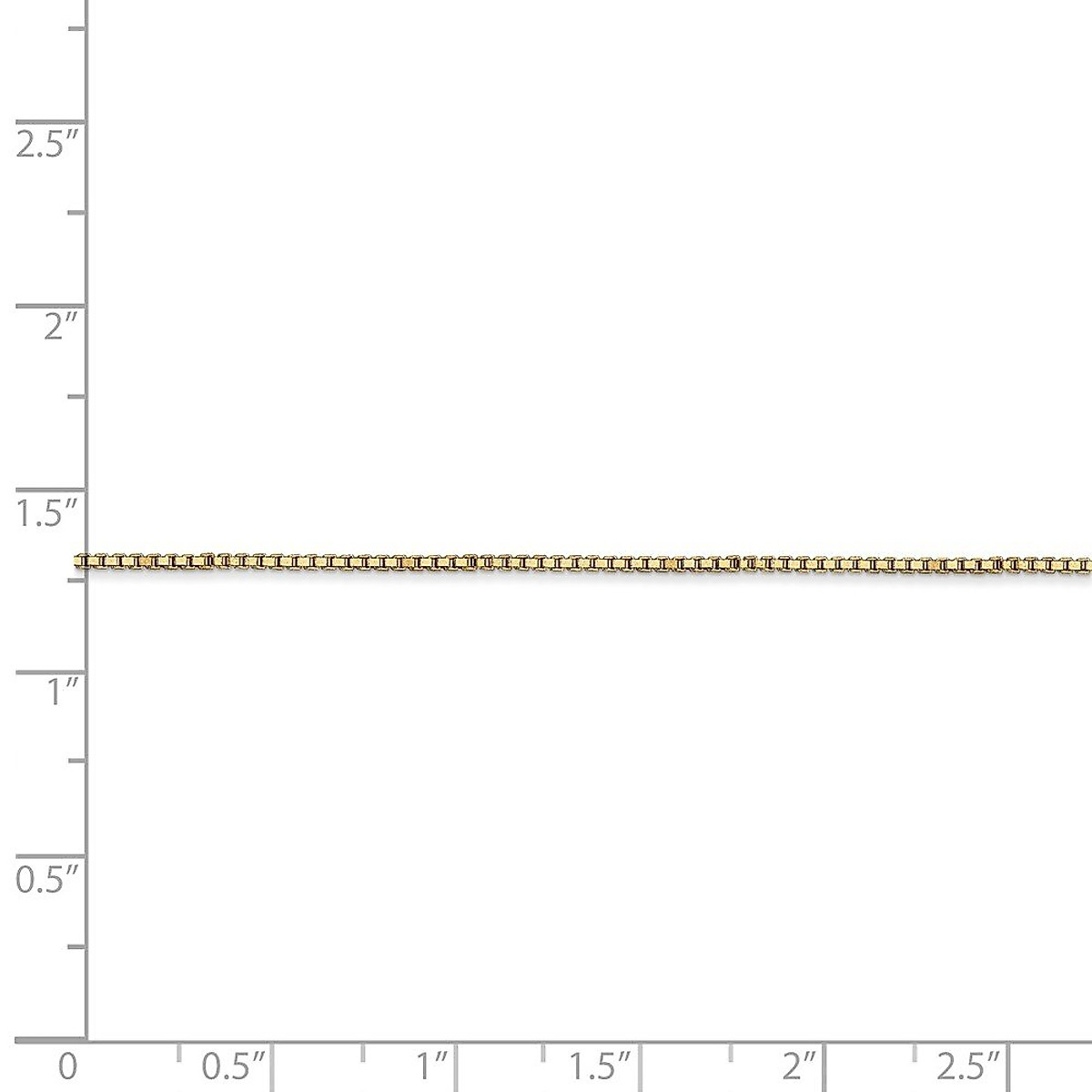 Solid 14k Yellow Gold 1mm Box Chain Necklace - with Secure Lobster Lock Clasp 14"