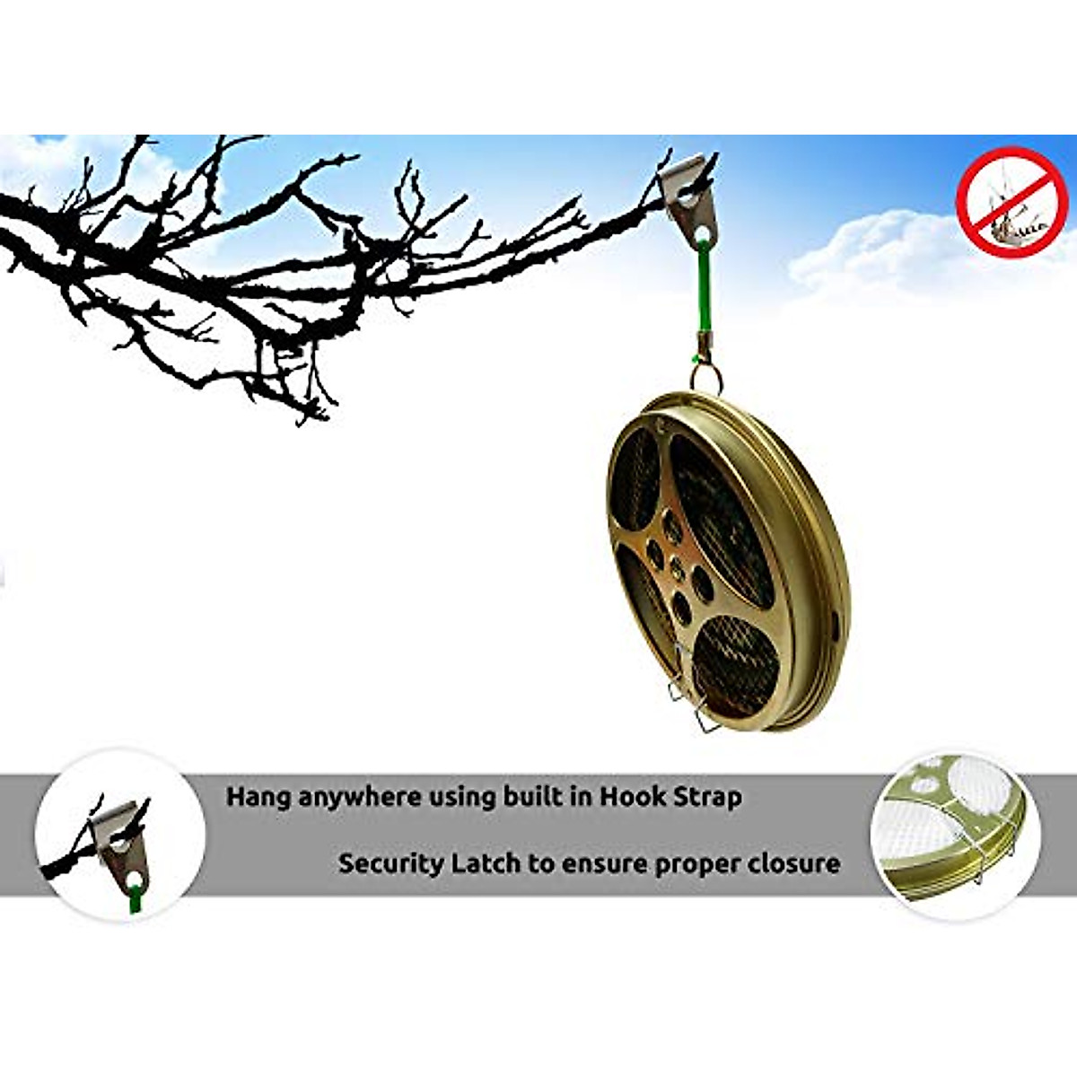 Portable Mosquito Coil Holder - Mosquito Coil & Incense Burner for Outdoor use, Pool Side, Patio, Deck, Camping, Hiking, etc. (Includes Set of 2 Holders)