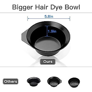 NOUSV 20 Pcs Hair Dye Brush and Bowl Set, Hair Dye Coloring Kit, Hair Coloring Bleaching, Hair Dye Tools for DIY Salon. Hair Tinting Bowl/Dye Brush/Ear Cover/Gloves/Tint Comb