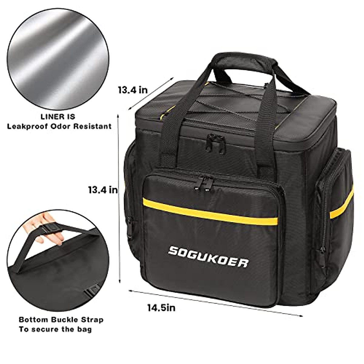 Rolling Cooler 48 Can Cooler On Wheels Beach Cooler with Rubber Wheels and Handle Insulated Large Rolling Cooler with Bungee Cord and All-Terrain Cart for Beach, Tailgate Parties, Work, 2-in-1 Design
