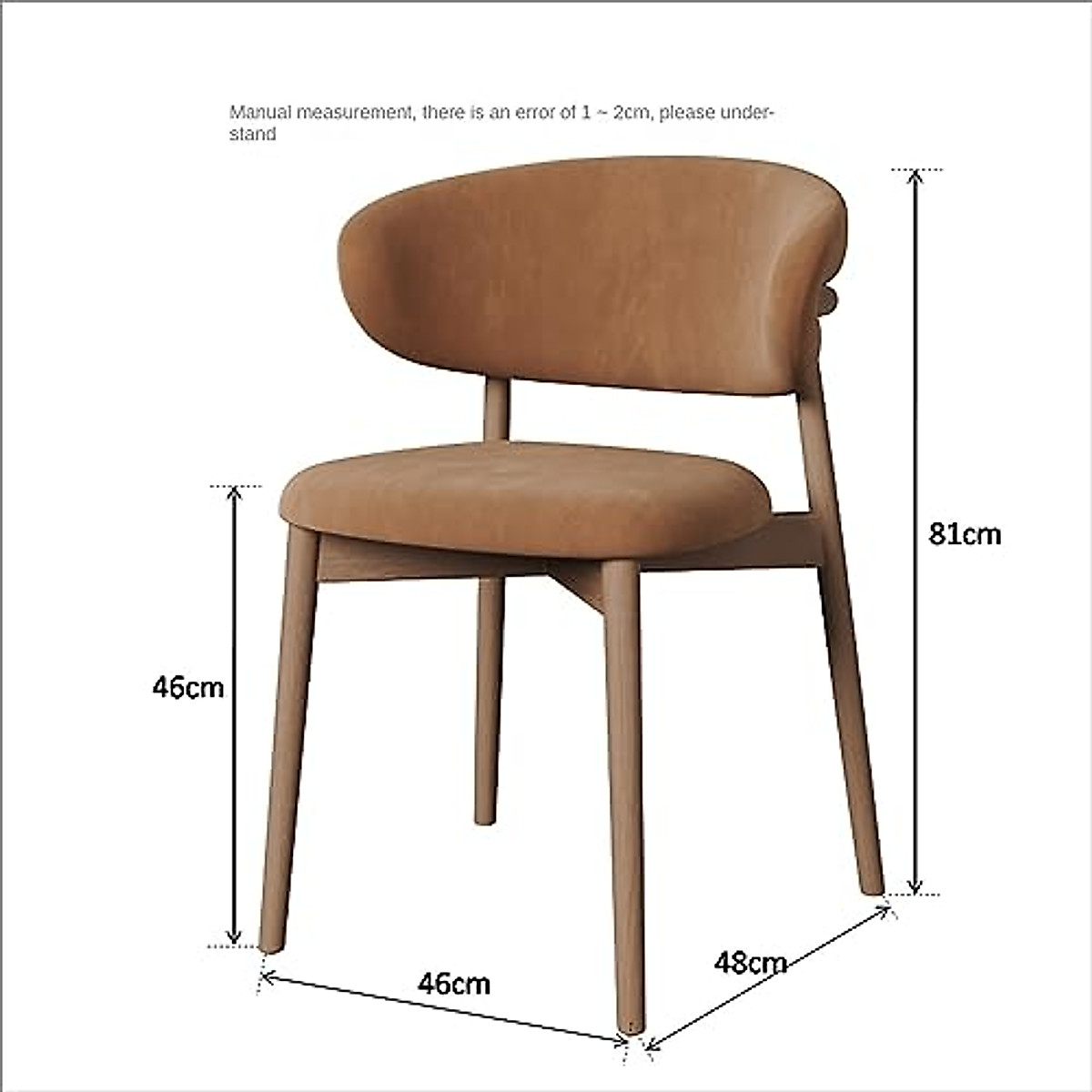 Dining Chairs Relax Ergonomic Dining Chair Kitchen Leathr Wooden Home Furniture (Color : E, Size : As Shown)