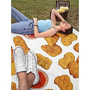 Chicken Nuggets Blanket Soft Fleece Flannel Throw Blanket Funny Gifts for Baby Micro Lightweight Warm Cozy for Bed Couch Living Room All Season (XS 40"x30" INCH for Pets/Dogs/Cats)